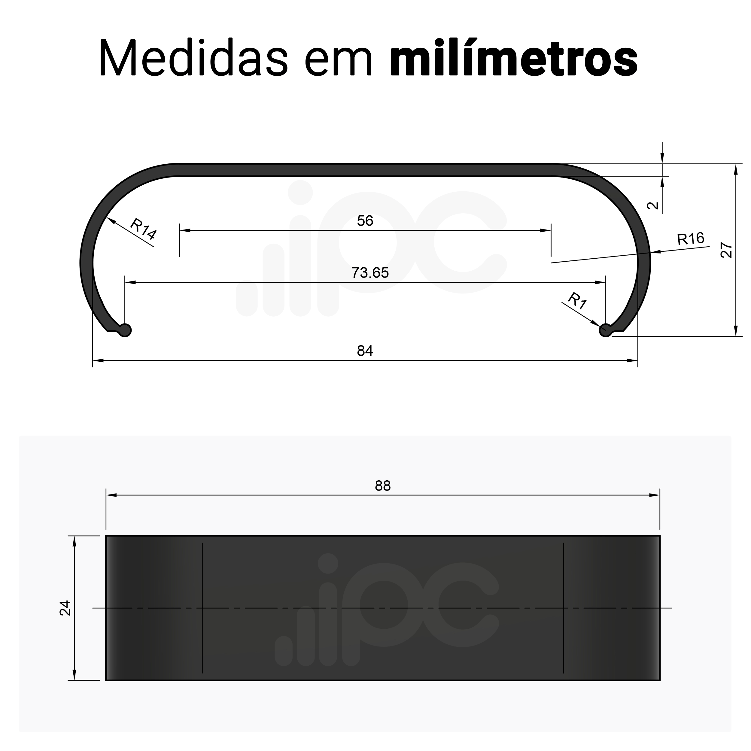 Freio em ABS para Trilho Roletado Flow Rack